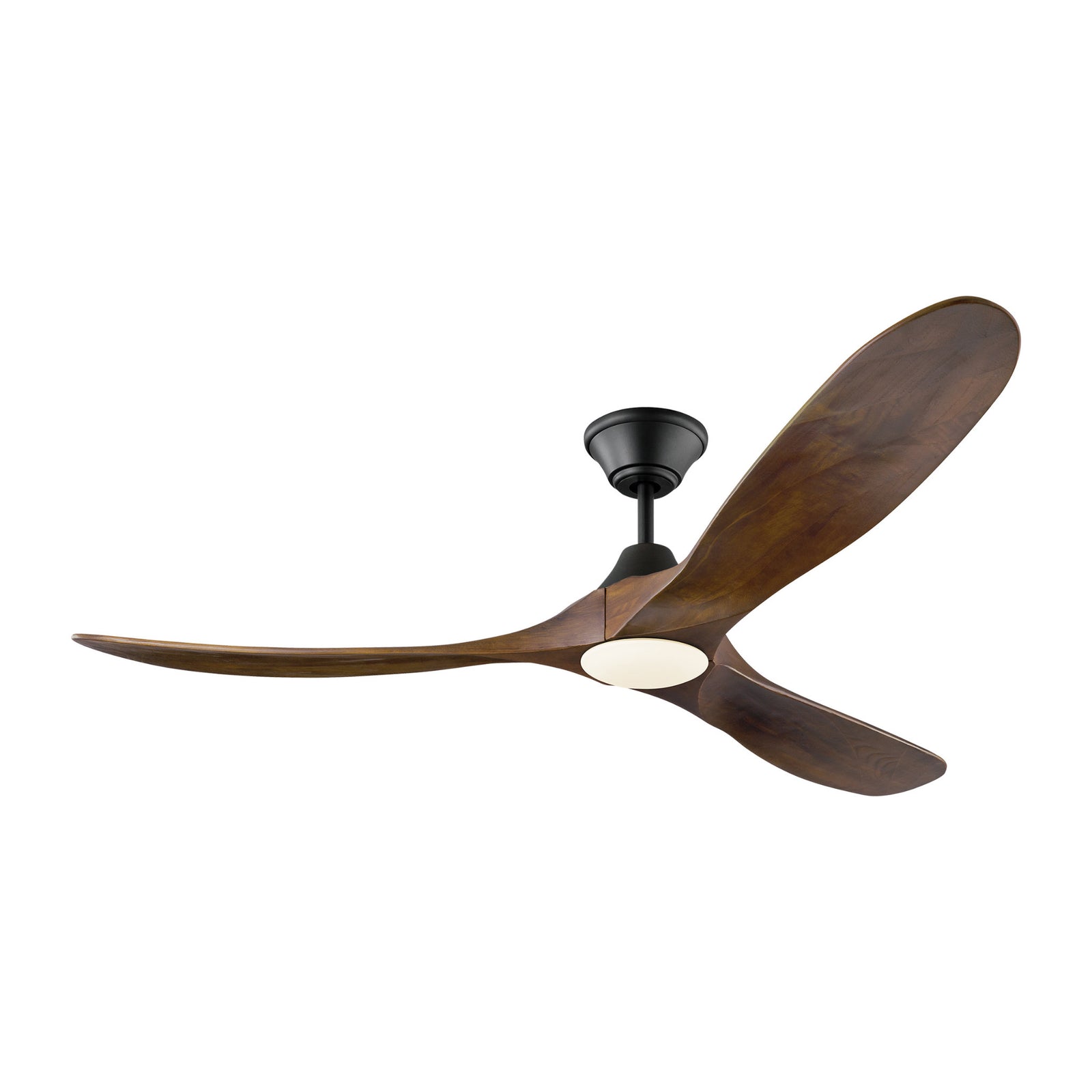 Maverick 60" LED Ceiling Fan in Matte Black w/ Dark Walnut Blade D:60'