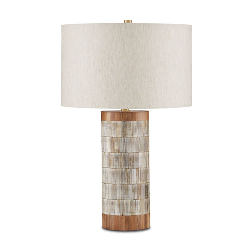 Hyson Table Lamp - Natural/Brass