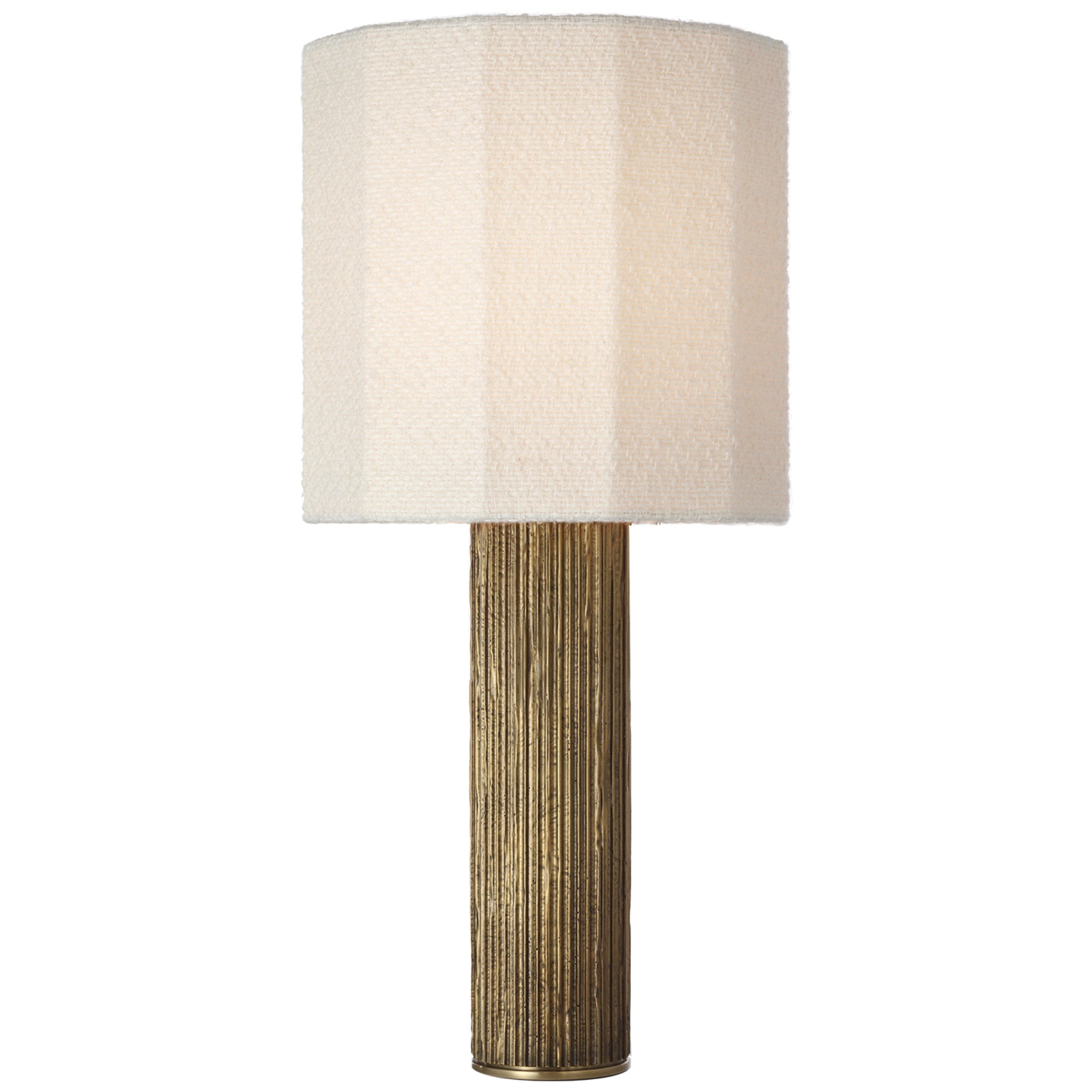 Anne-Marie Barton Fumar 29" Table Lamp in Ridged Tombac with BouclÃ© S