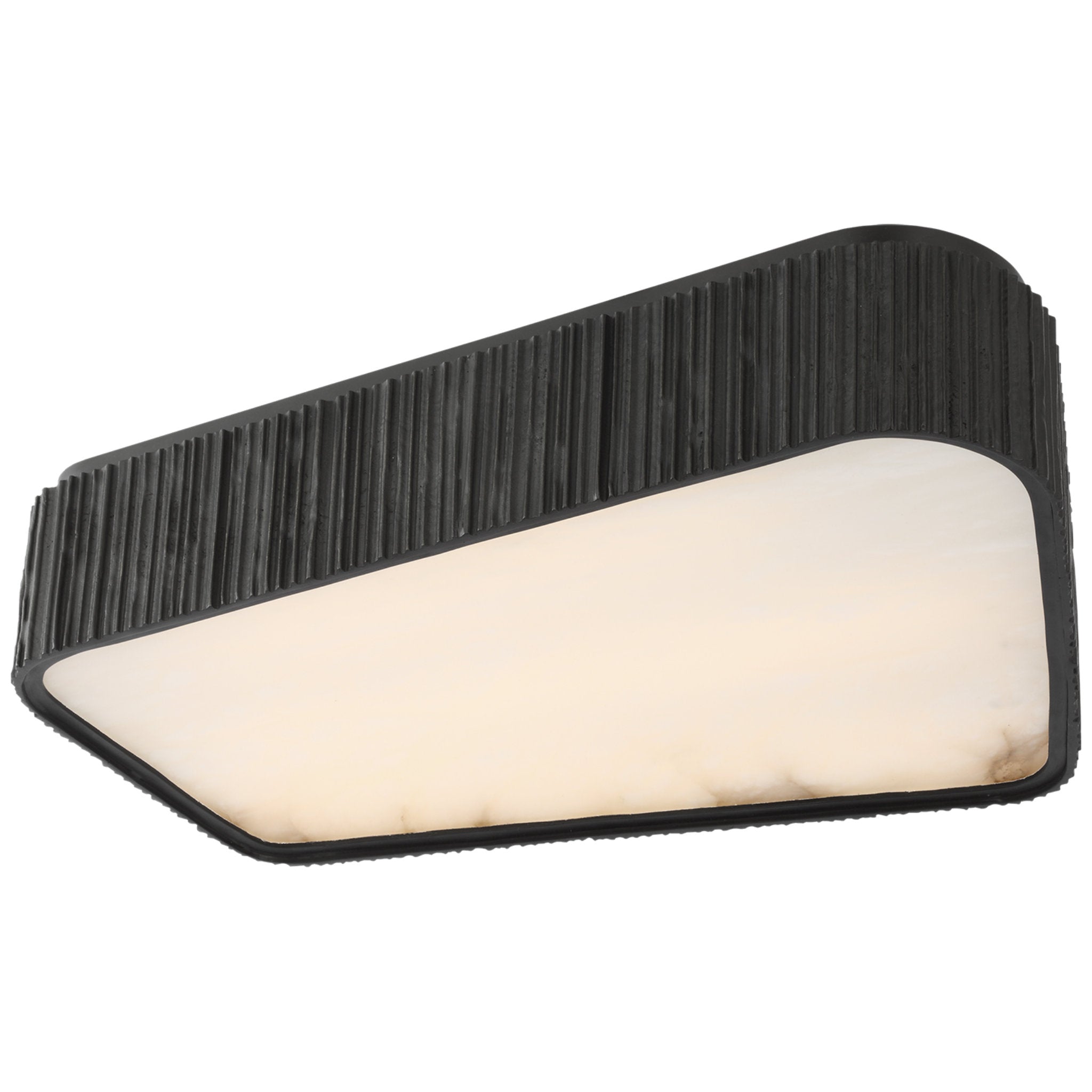Anne-Marie Barton Fumar 21" Asymmetrical Flush Mount in Ridged Carbon