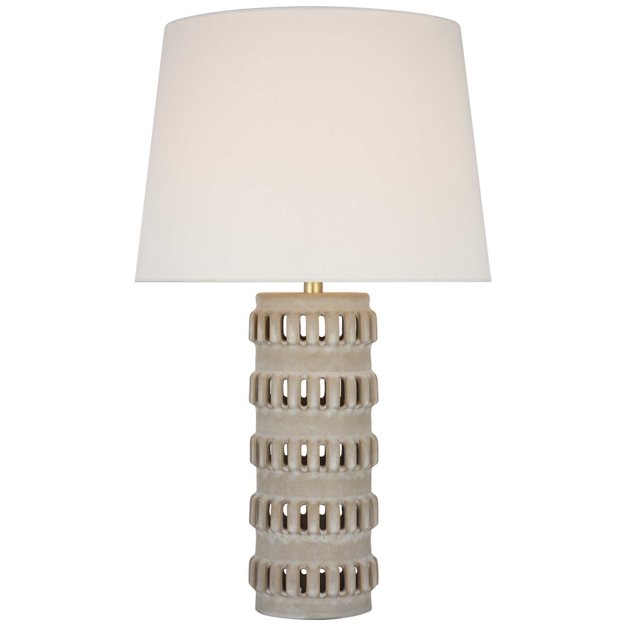 Chapman & Myers Mullin 31" Table Lamp in Dusted Stone with Linen Shade