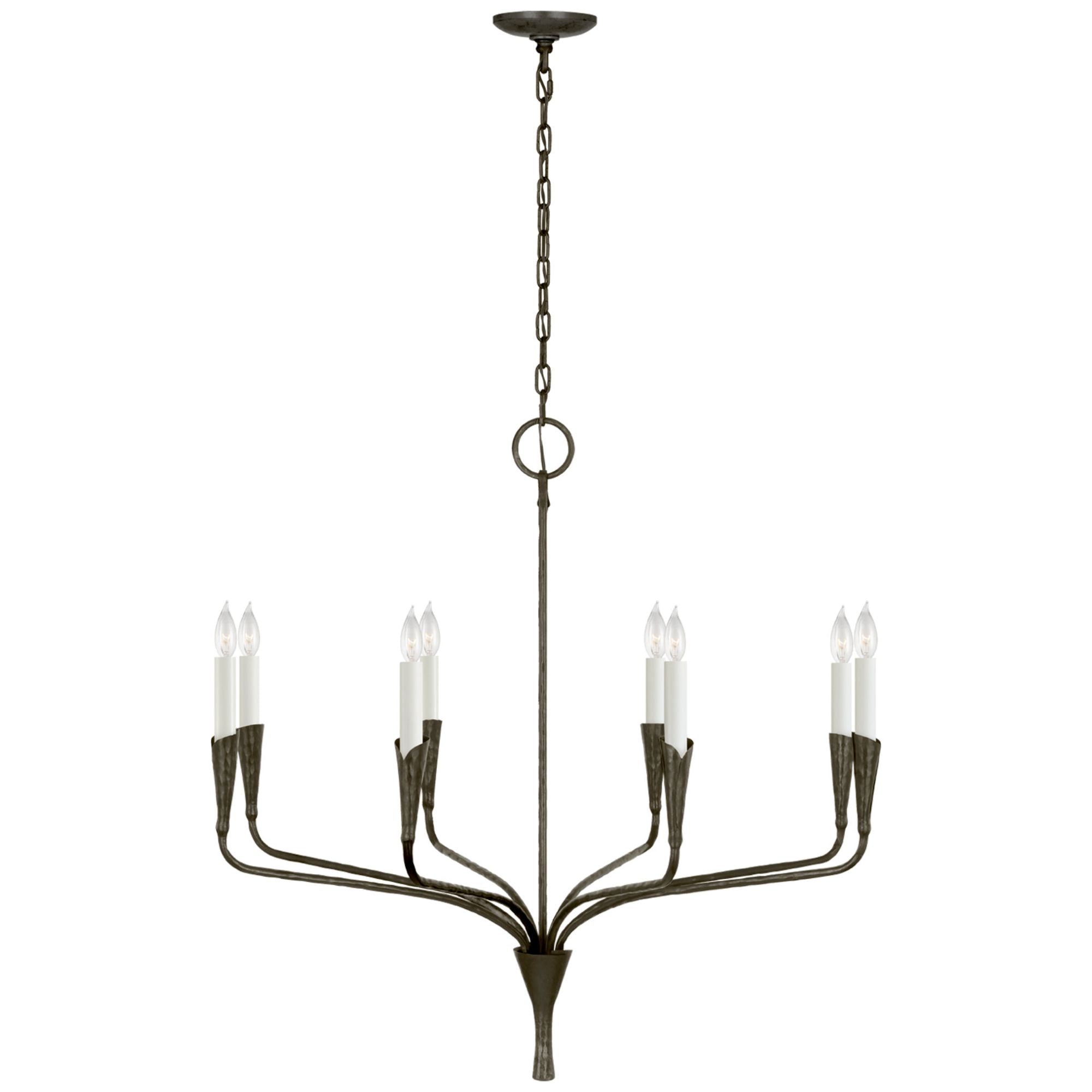 Chapman & Myers Aiden 40" Single Tier Chandelier in Aged Iron Ceiling