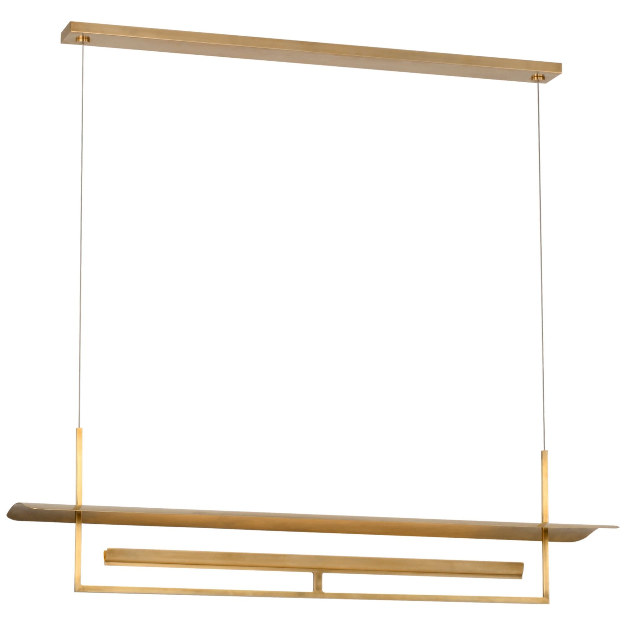 Ian K. Fowler Tristan 54" Reflector Linear Chandelier in Hand-Rubbed A