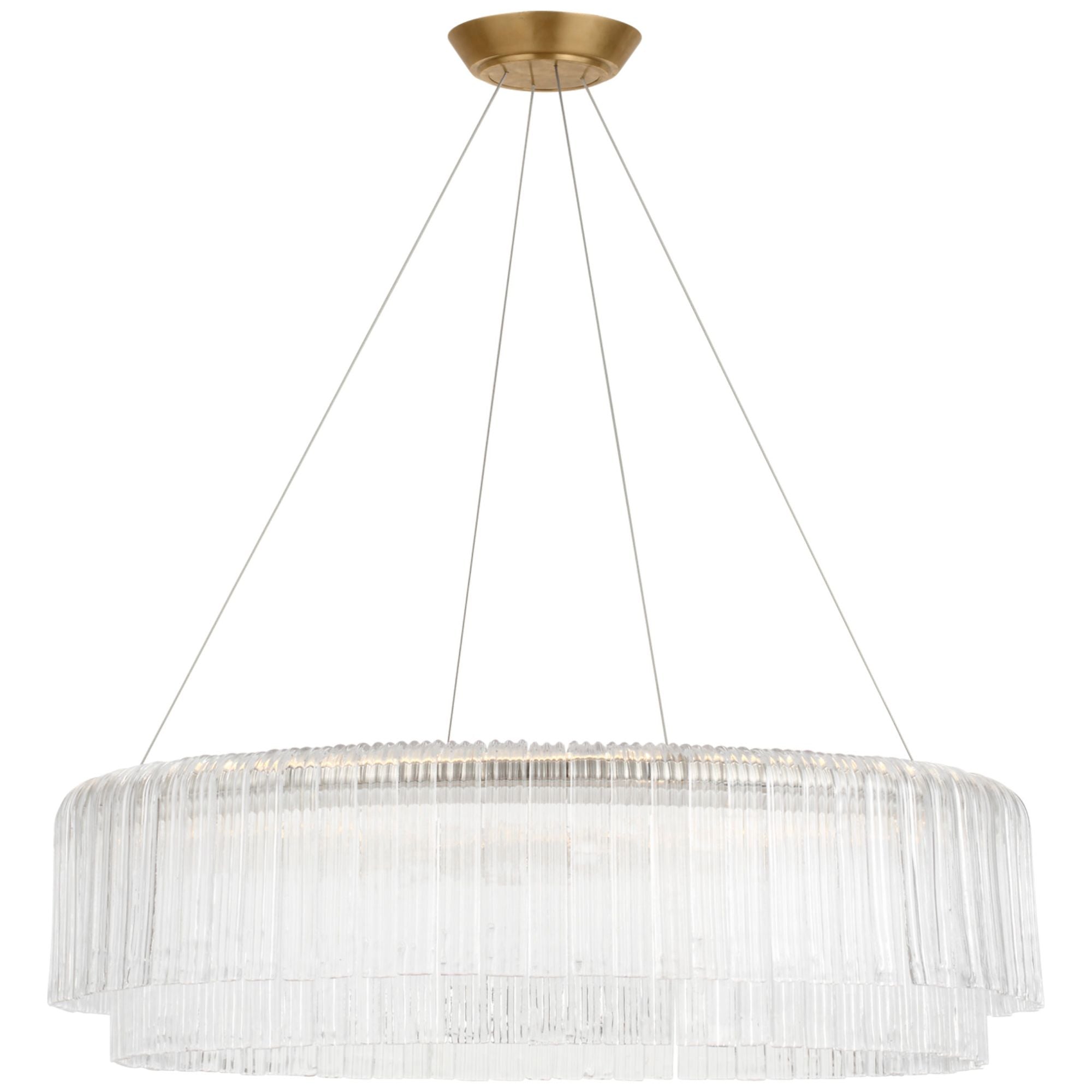 Ian K. Fowler Maderno 36" Chandelier in Hand-Rubbed Antique Brass with