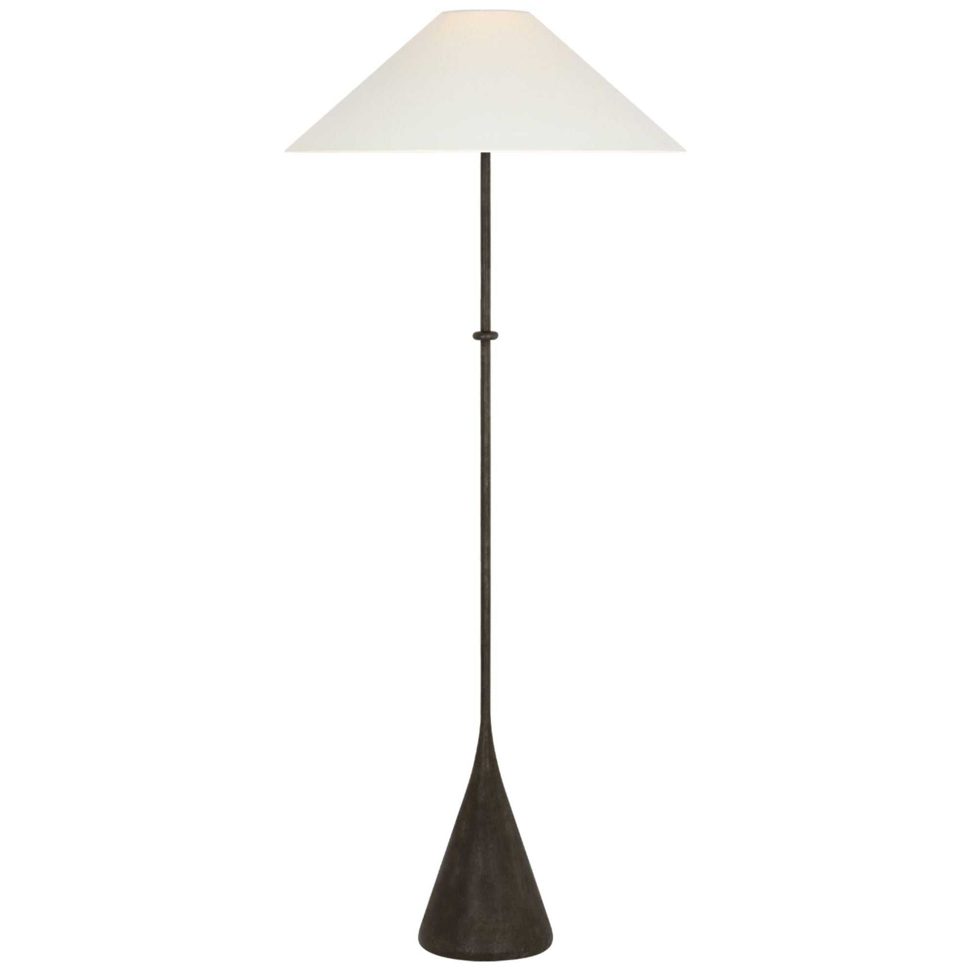 Kelly Wearstler Zealous 62" Floor Lamp in Garden Bronze with Linen Sha