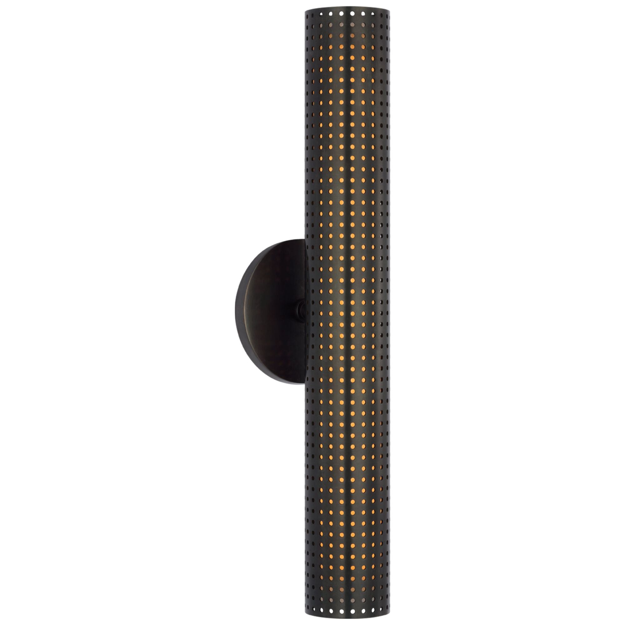 Kelly Wearstler Precision 18" Bullet Sconce in Bronze with White Glass