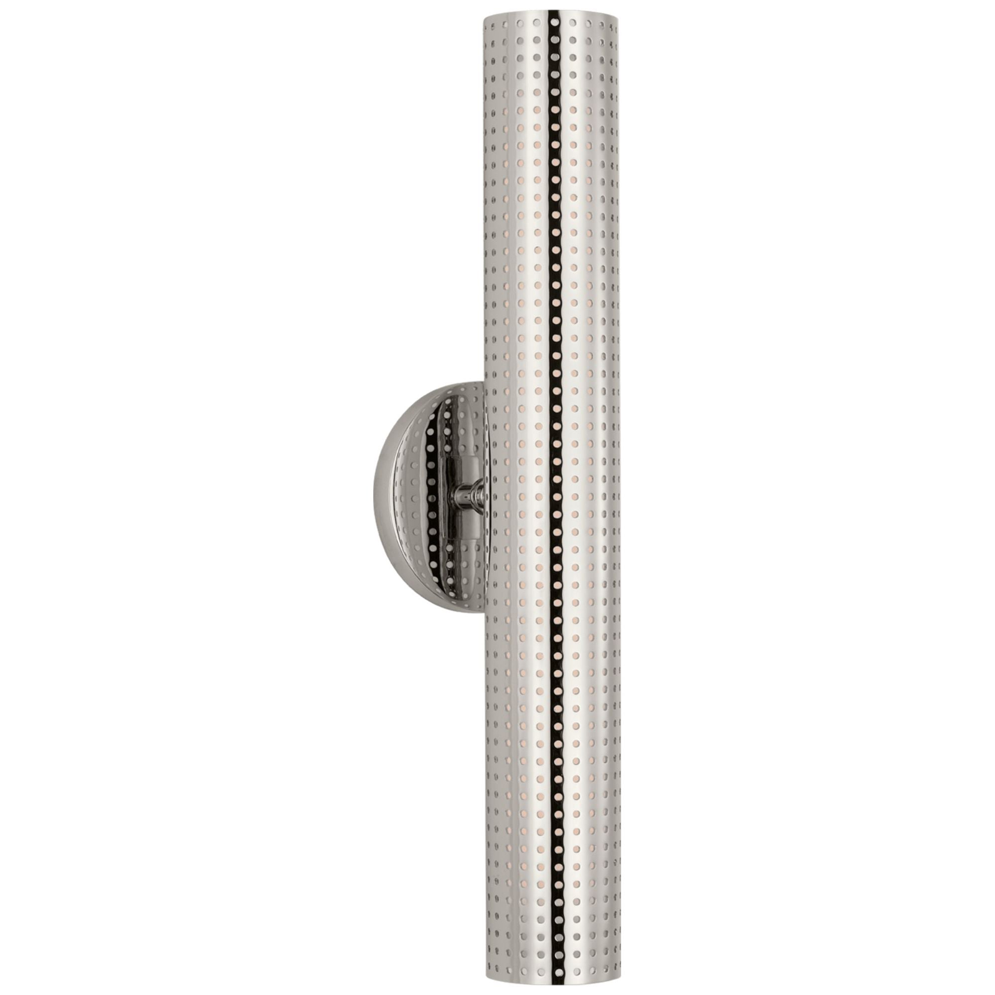 Kelly Wearstler Precision 18" Bullet Sconce in Polished Nickel with Wh