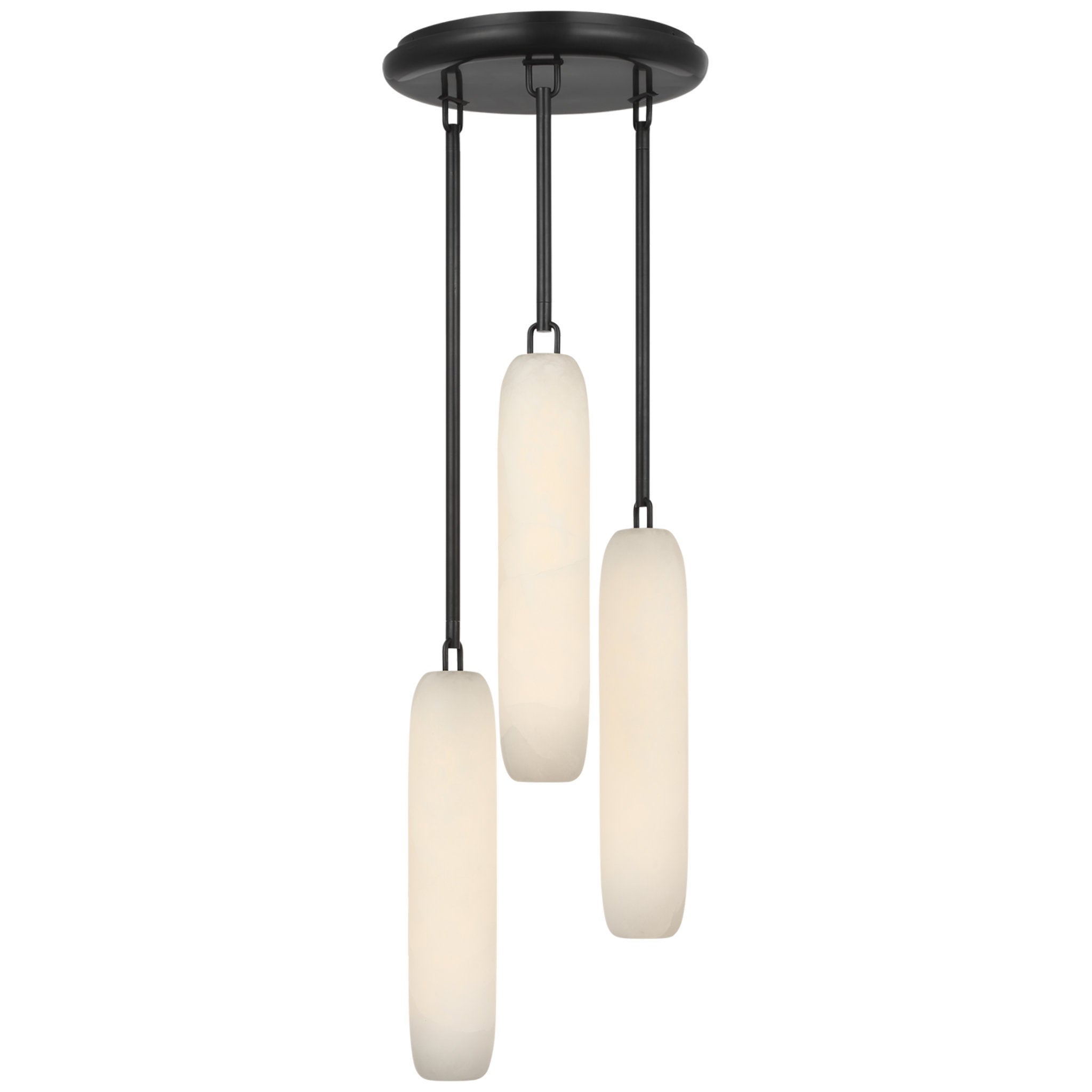 Kelly Wearstler Formosa 3-Light Pendant in Bronze with Alabaster Ceili