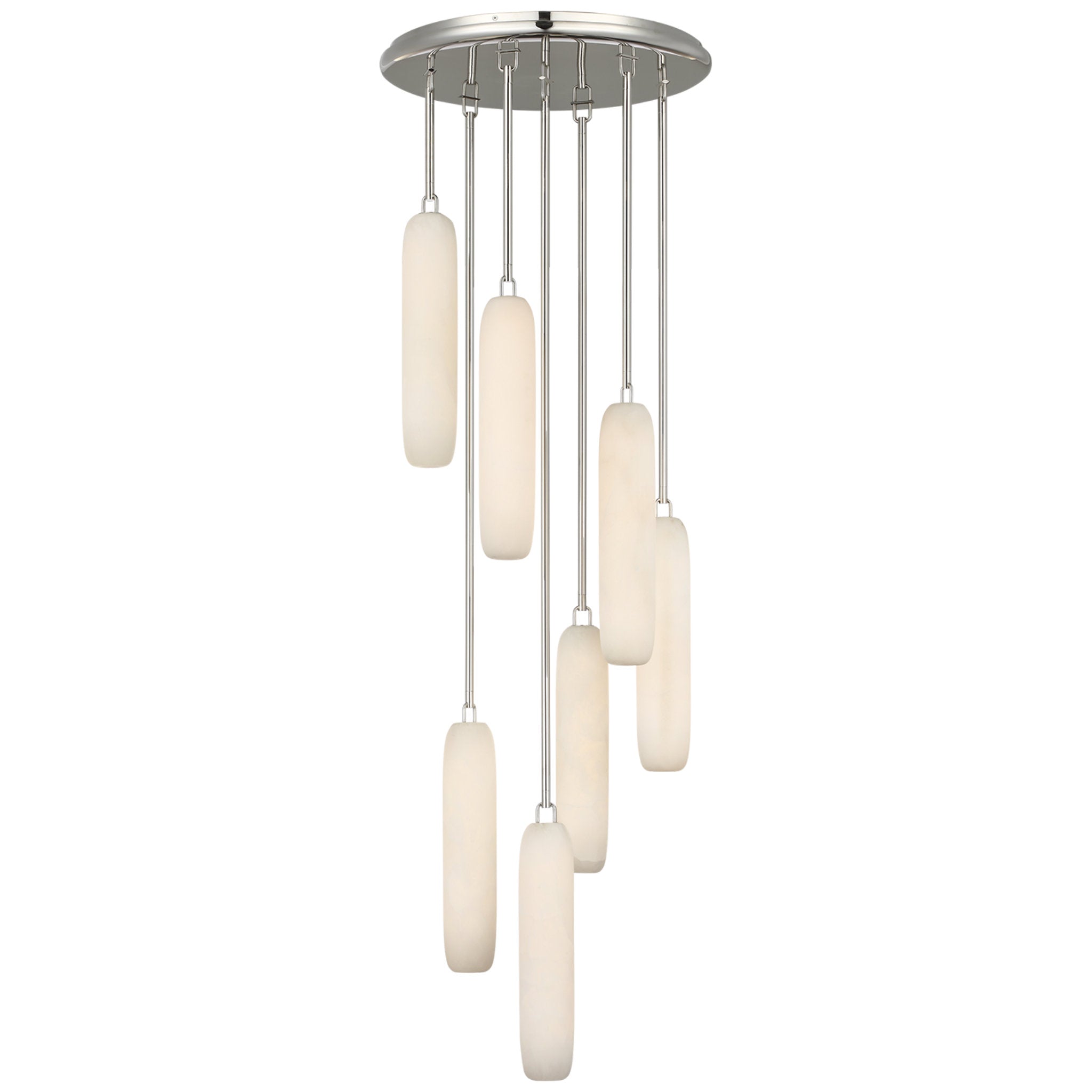 Kelly Wearstler Formosa 7-Light Pendant in Polished Nickel with Alabas