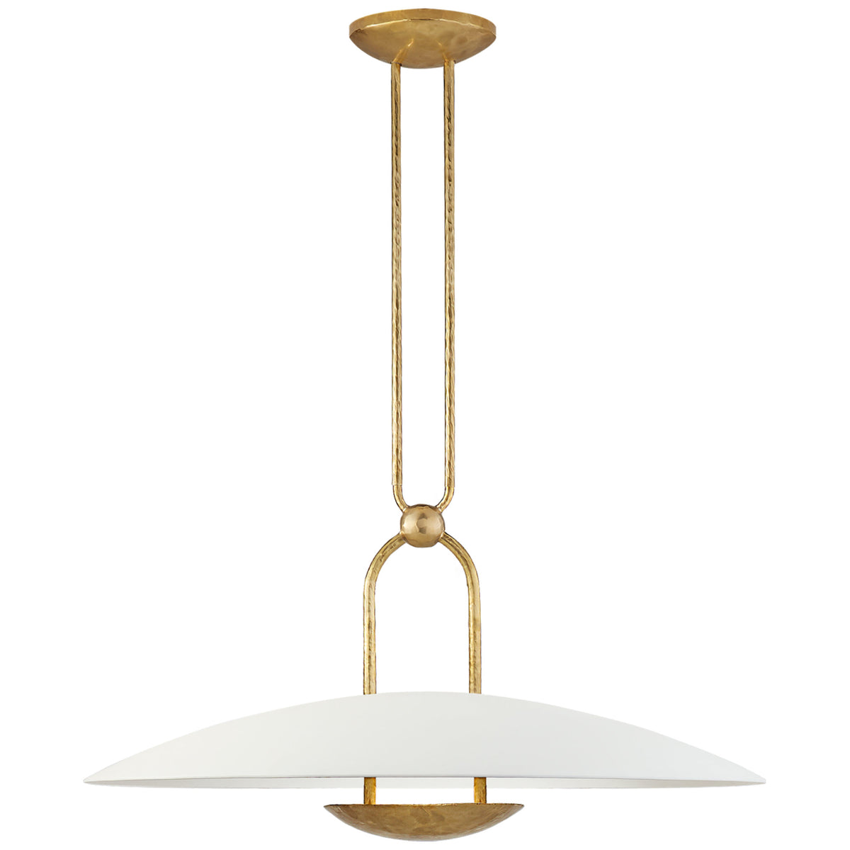 Ralph Lauren Cara Medium Sculpted Pendant in Natural Brass with Plaste