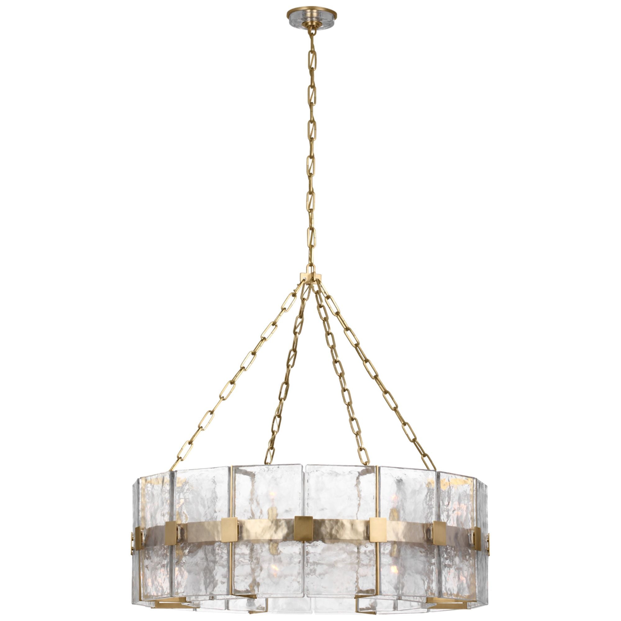 Suzanne Kasler Solera 37" Barrel Chandelier in Hand-Rubbed Antique Bra