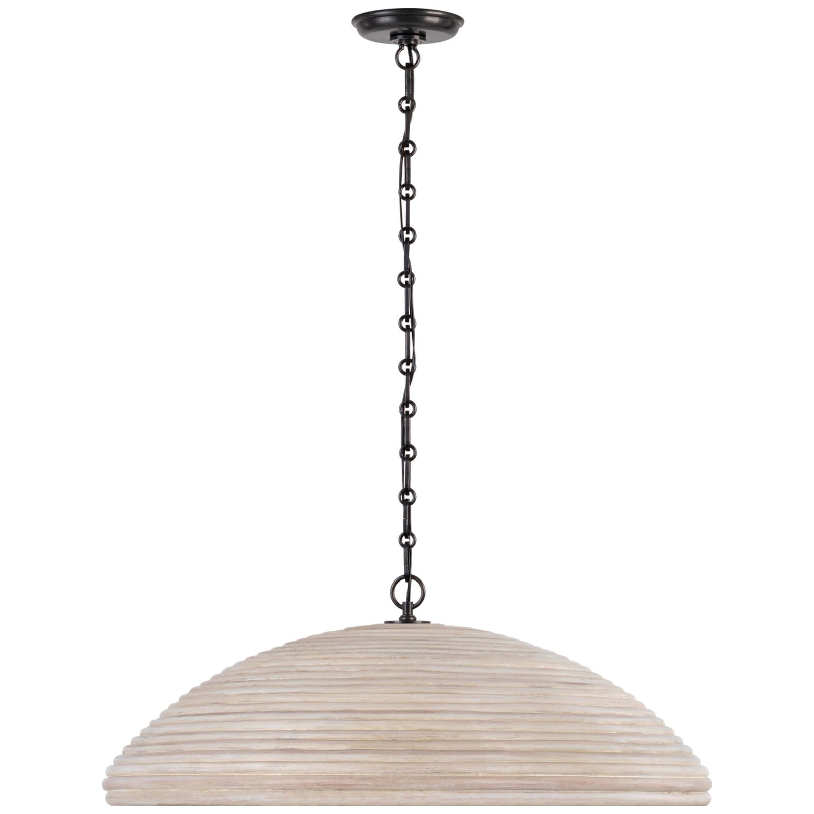 Suzanne Kasler Emerson 29" Pendant in Bronze with Ash Rattan Shade Cei