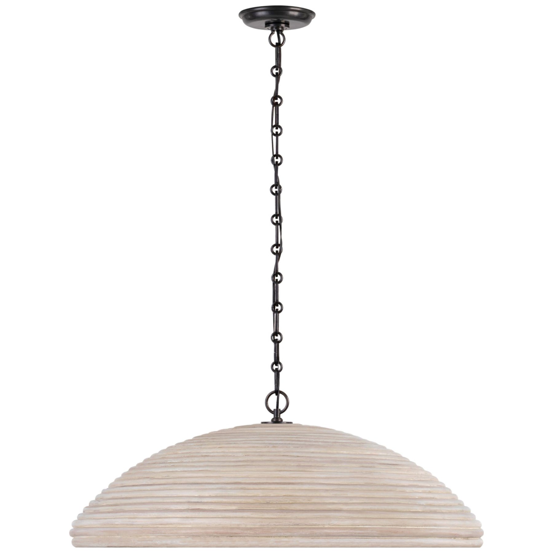 Suzanne Kasler Emerson 29" Pendant in Bronze with Ash Rattan Shade Cei