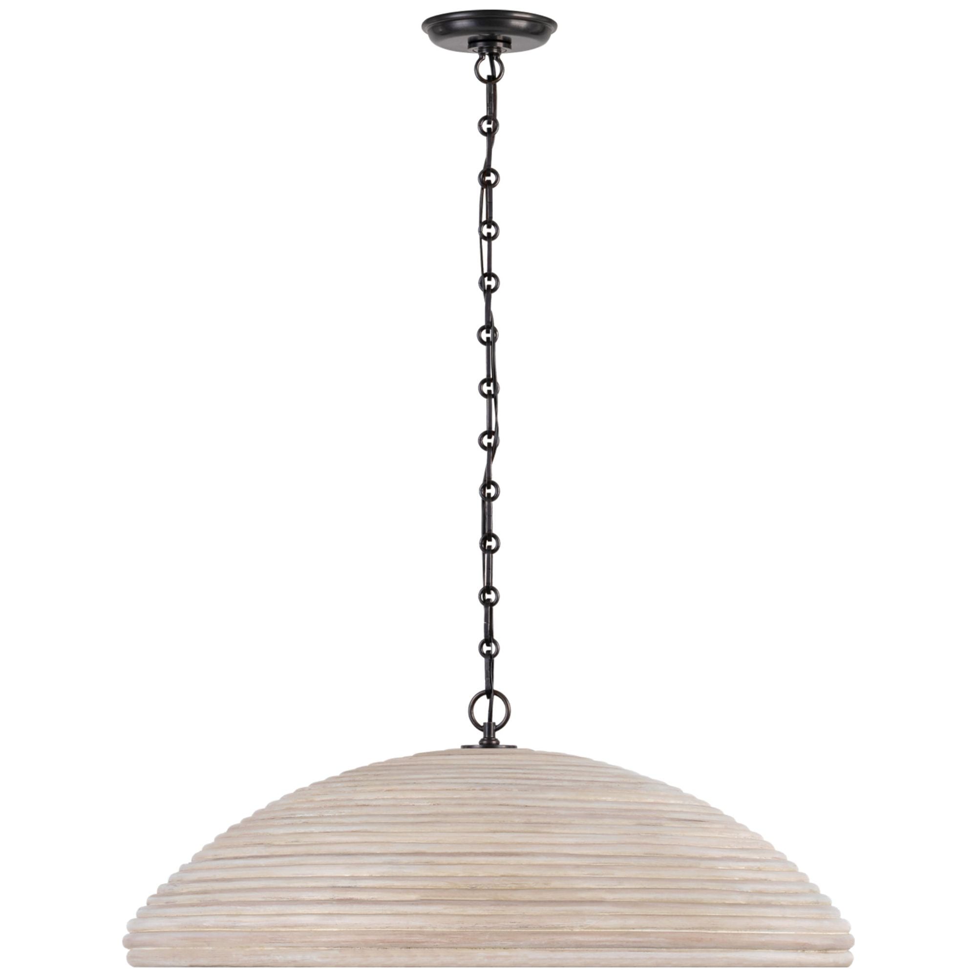 Suzanne Kasler Emerson 29" Pendant in Bronze with Ash Rattan Shade Cei