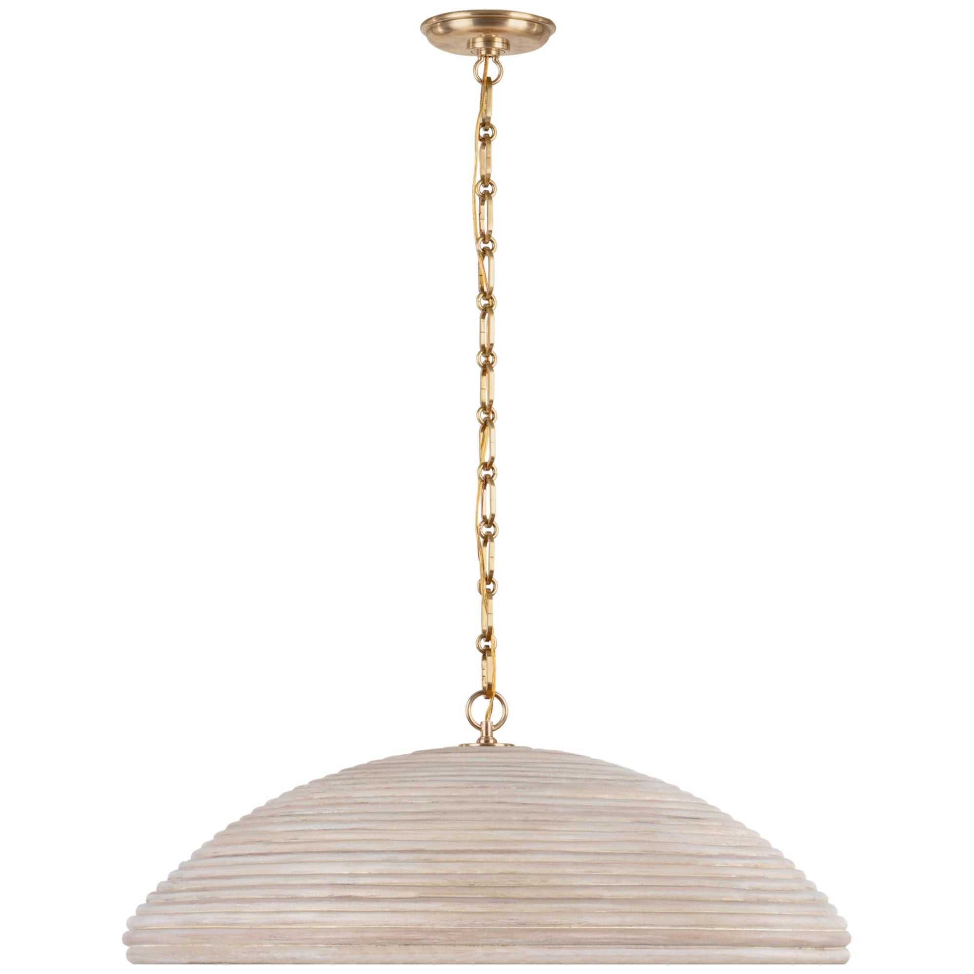 Suzanne Kasler Emerson 29" Pendant in Hand-Rubbed Antique Brass with A