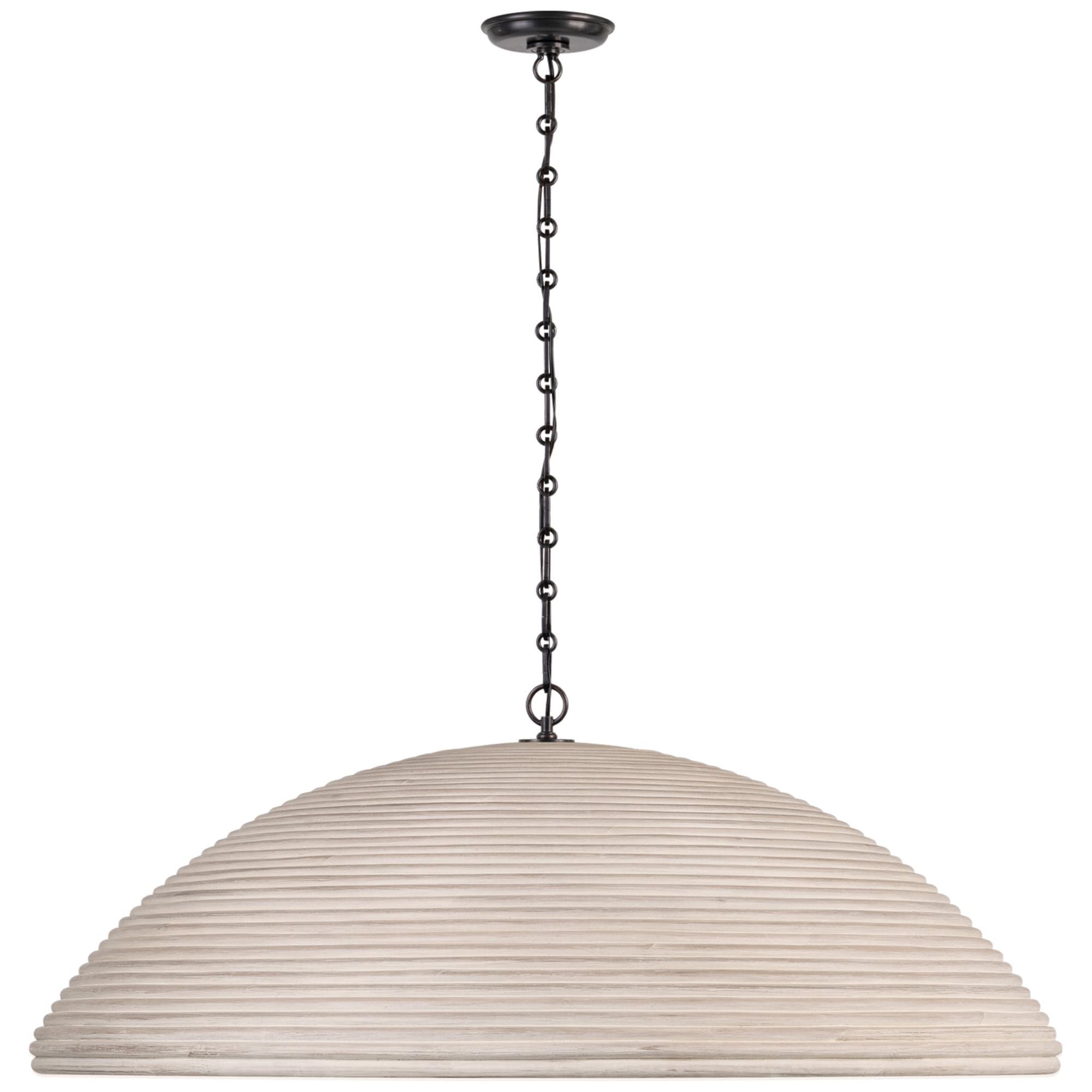 Suzanne Kasler Emerson 42" Pendant in Bronze with Ash Rattan Shade Cei
