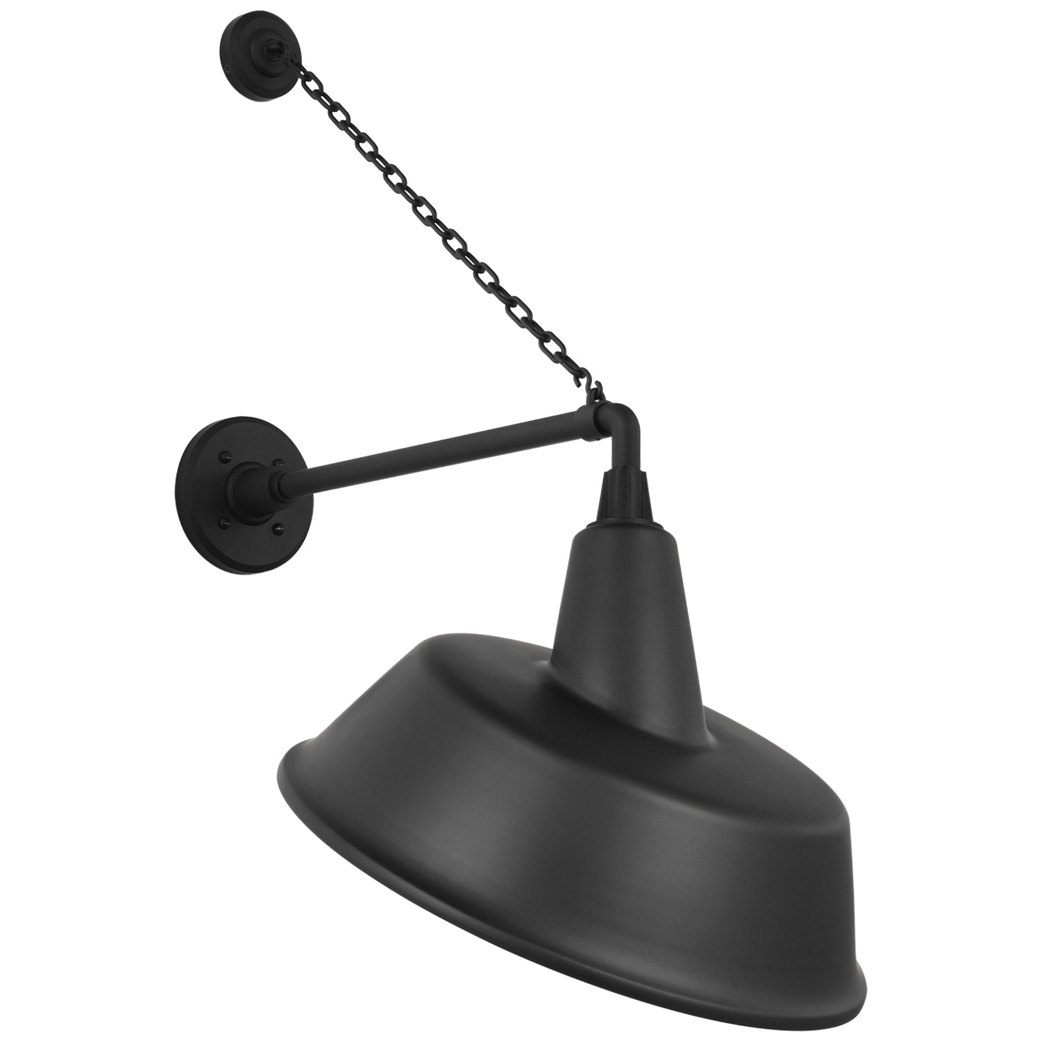Thomas O'Brien Academy 17.5" Anchored Mack Barn Light in Matte Black w