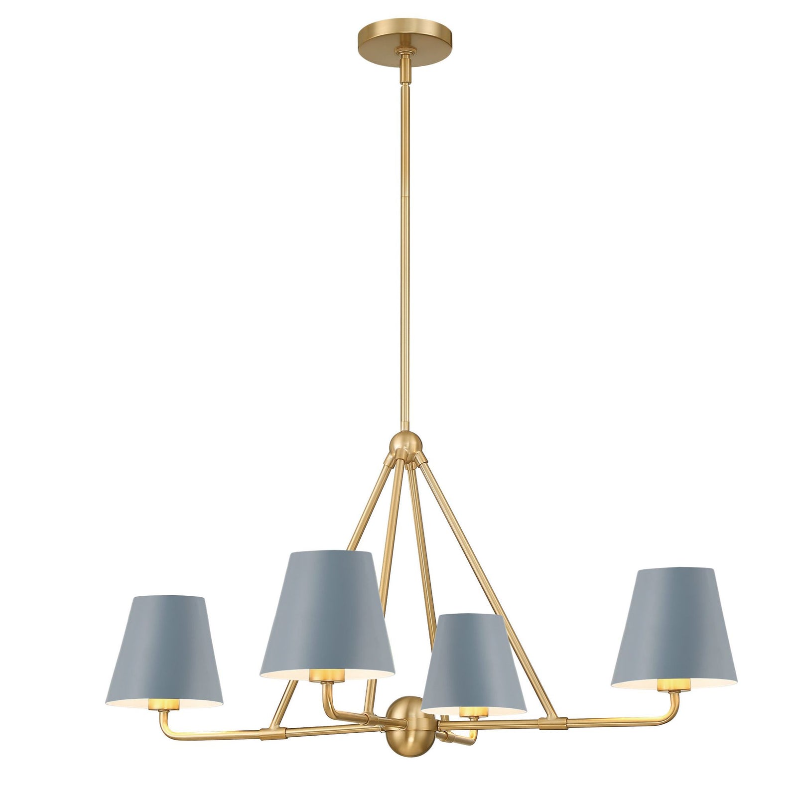 Xavier 31.75'' Vibrant Gold + Blue Chandelier Blue 31.75"W x 17"H x 31