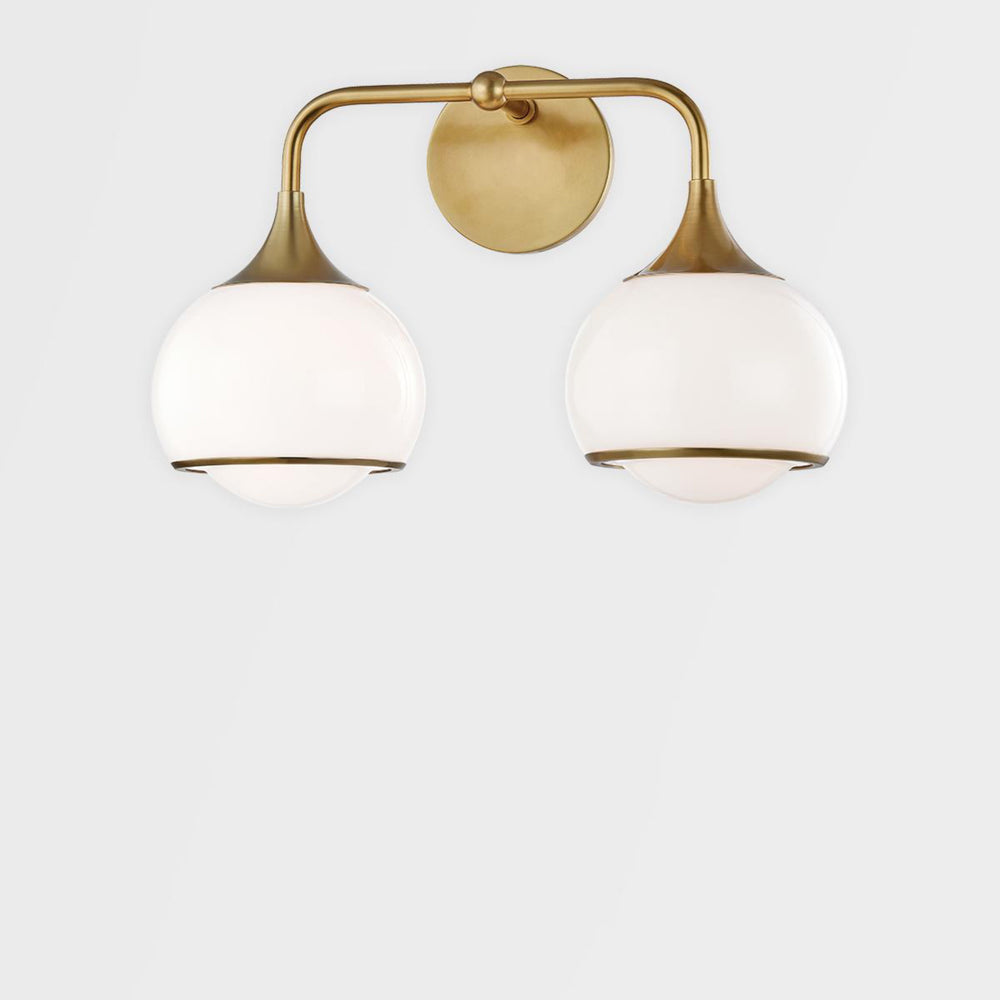 Reese 2-Light Bath and Vanity in Aged Brass 16.75W x 11.25H