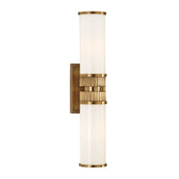 Harper 2-Light Bath and Vanity in Aged Brass 5.25L x 5.25W x 21H