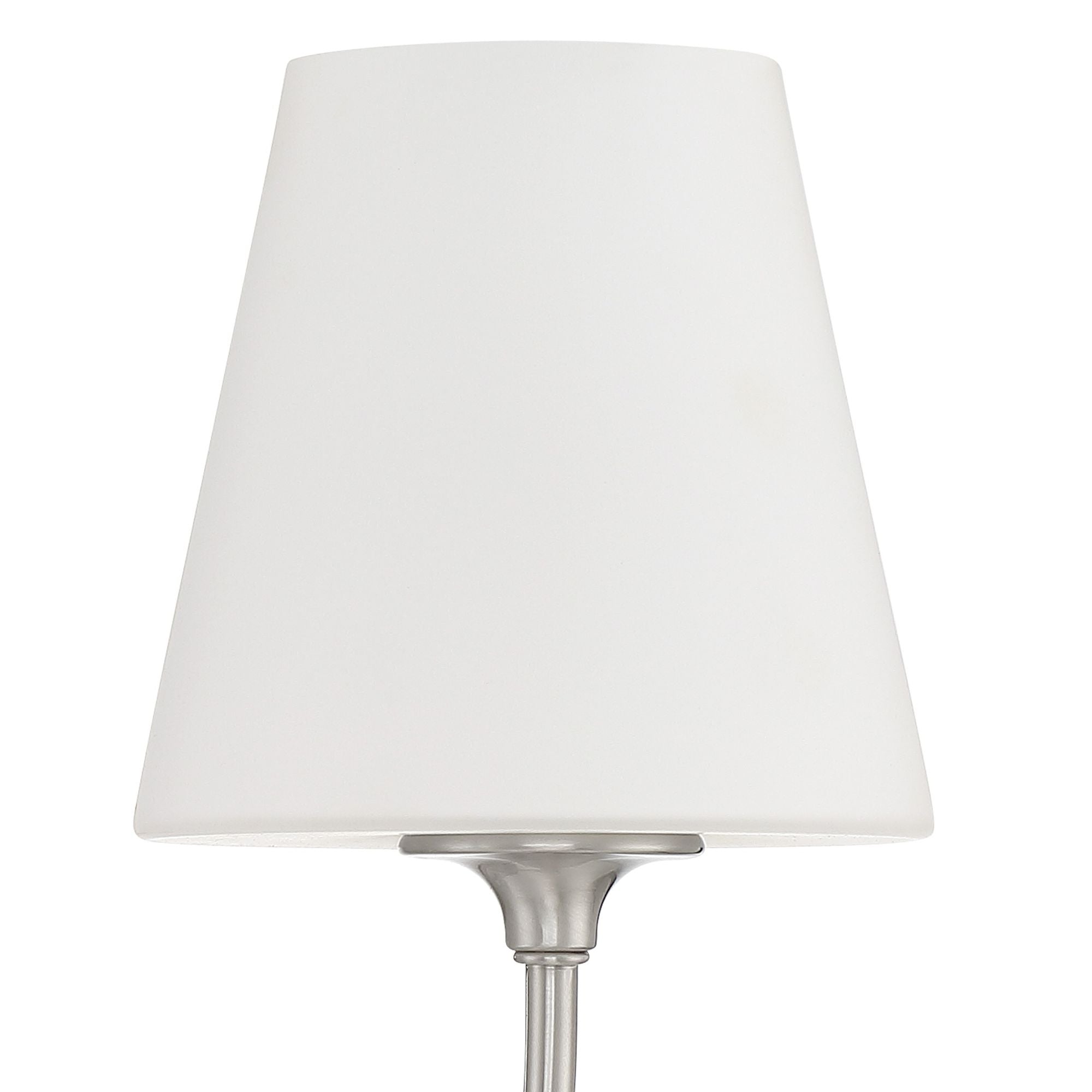 Libby Langdon Sylvan 1 Light Brushed Nickel Sconce Glass Shade 6"W x 1