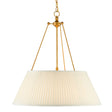 Lytham Gold Pendant - Antique Gold Leaf/White
