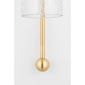Skye 1-Light Wall Sconce in Aged Brass 4.75L x 4.75W x 19H