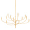 Labra 12-Light Chandelier in Vintage Gold Leaf 52.25L x 52.25W x 26.5H