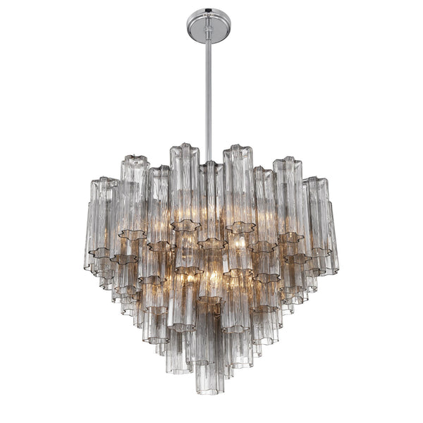 Addis 12 Light Polished Chrome Chandelier – Foundry Lighting