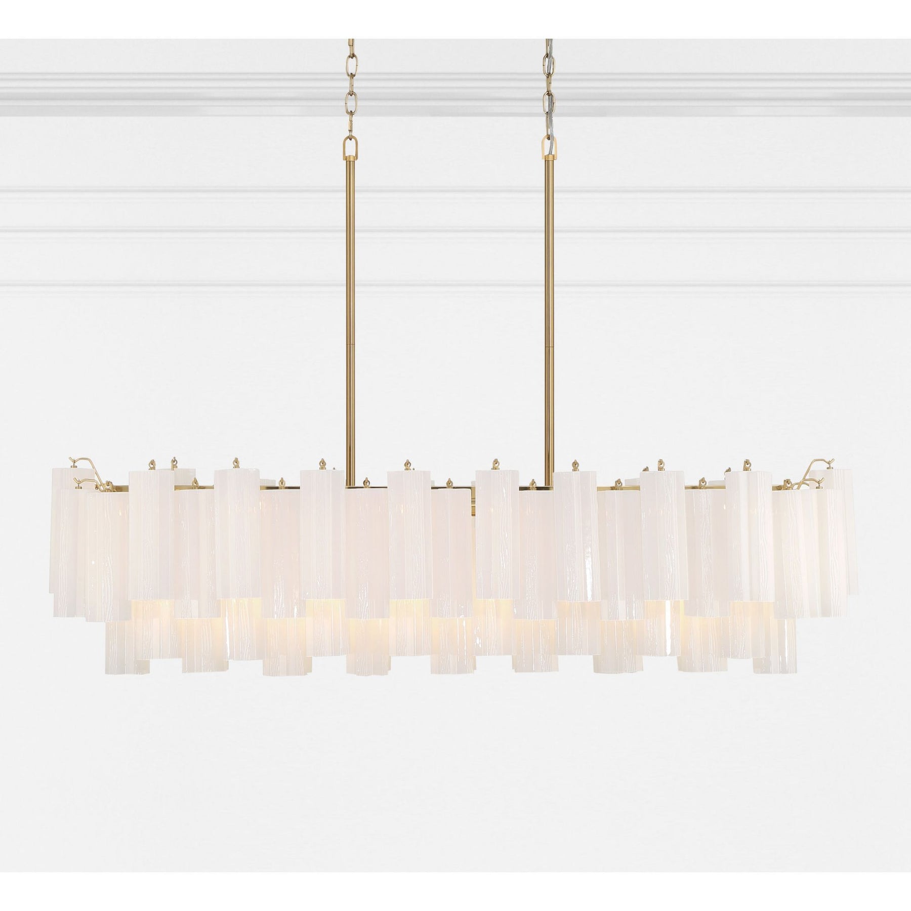 Addis 51.75'' Aged Brass Linear Chandelier 51.75"W x 14.25"H x 14"D