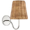 Amber Lewis Lyndsie Small Sconce in Polished Nickel with Natural Wicke
