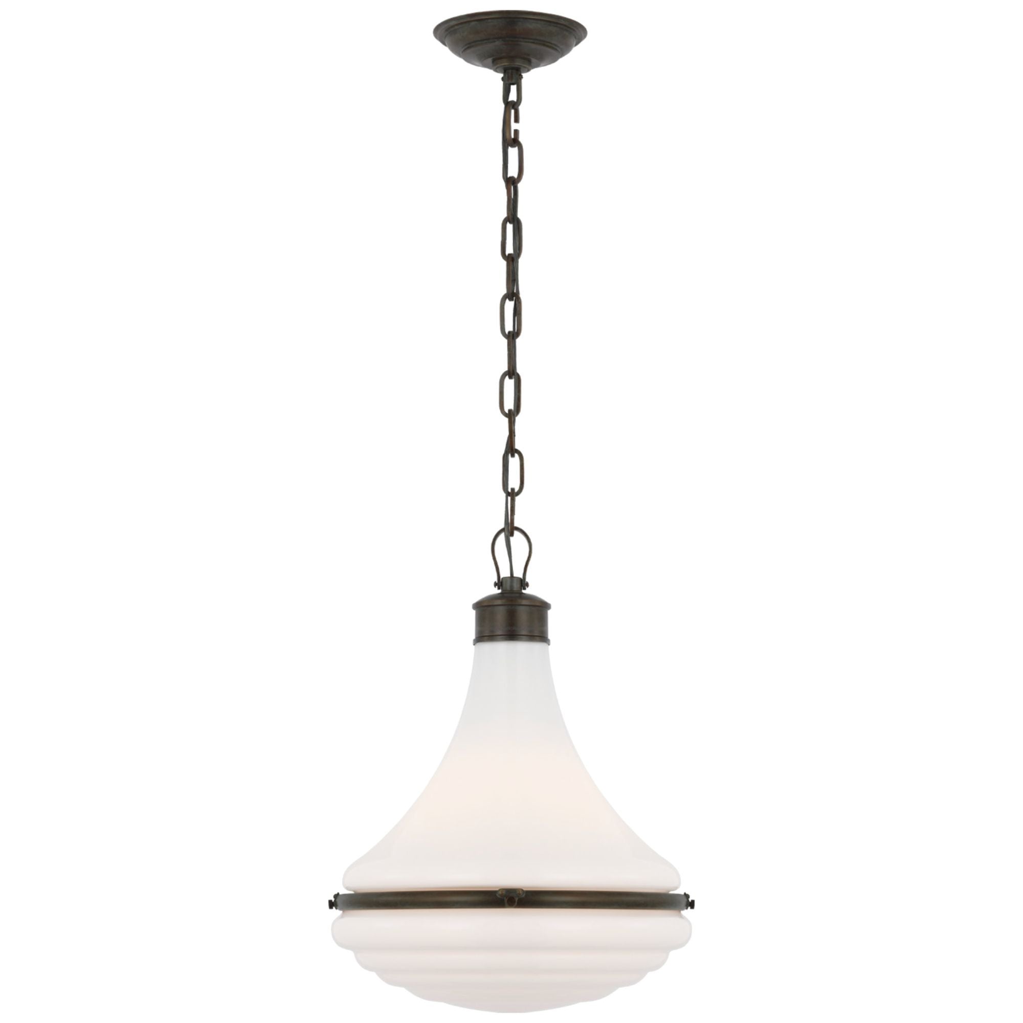 Amber Lewis Wesley 15" Pendant in Bronze with Verdigris Highlights wit