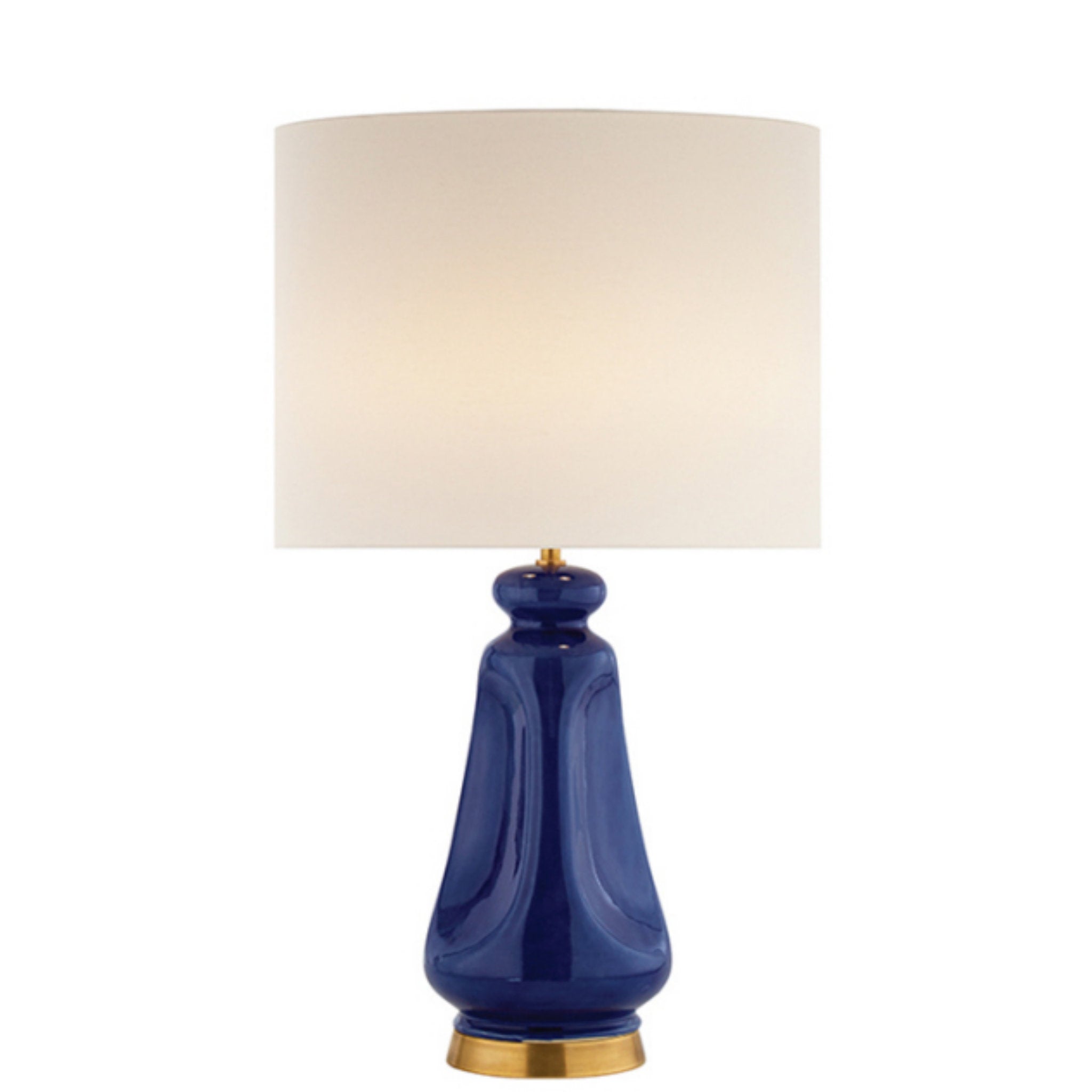 AERIN Kapila Table Lamp in Blue Celadon with Linen Shade W17" x H28.75