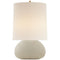 AERIN Sumava Medium Table Lamp in Marion White with Linen Shade W17" x