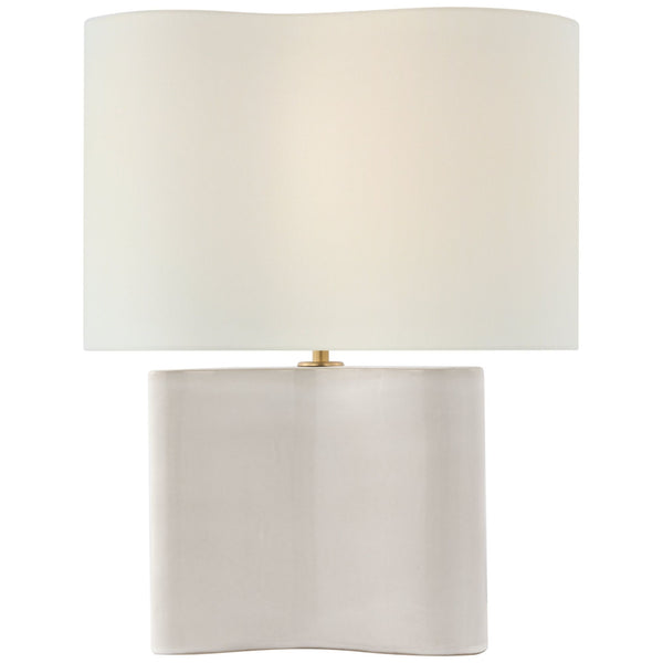 AERIN Mishca Medium Table Lamp in Ivory with Linen Shade W18" x H23.75