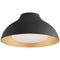 AERIN Agnes 15" Flush Mount in Matte Black with Soft White Glass