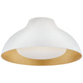 AERIN Agnes 15" Flush Mount in Plaster White with Soft White Glass