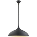 AERIN Agnes Large Pendant in Matte Black with Gild Interior
