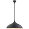 AERIN Agnes Large Pendant in Matte Black with Gild Interior
