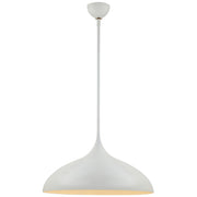AERIN Agnes Large Pendant in Plaster White with Gild Interior Ceiling