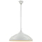 AERIN Agnes Large Pendant in Plaster White with Gild Interior