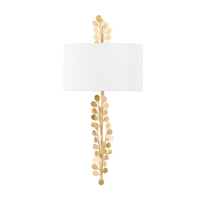 Adrienne 2-Light Wall Sconce in Vintage Gold Leaf 12W x 25H