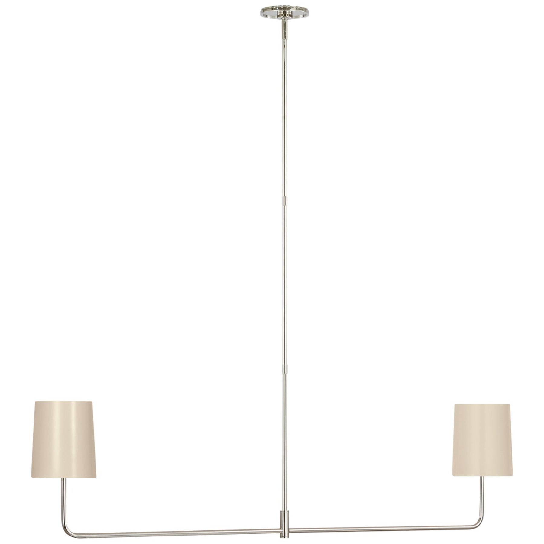 Barbara Barry Go Lightly 54" Two Light Linear Chandelier in Polished N