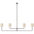 Barbara Barry Go Lightly 70" Four Light Linear Chandelier in Bronze wi