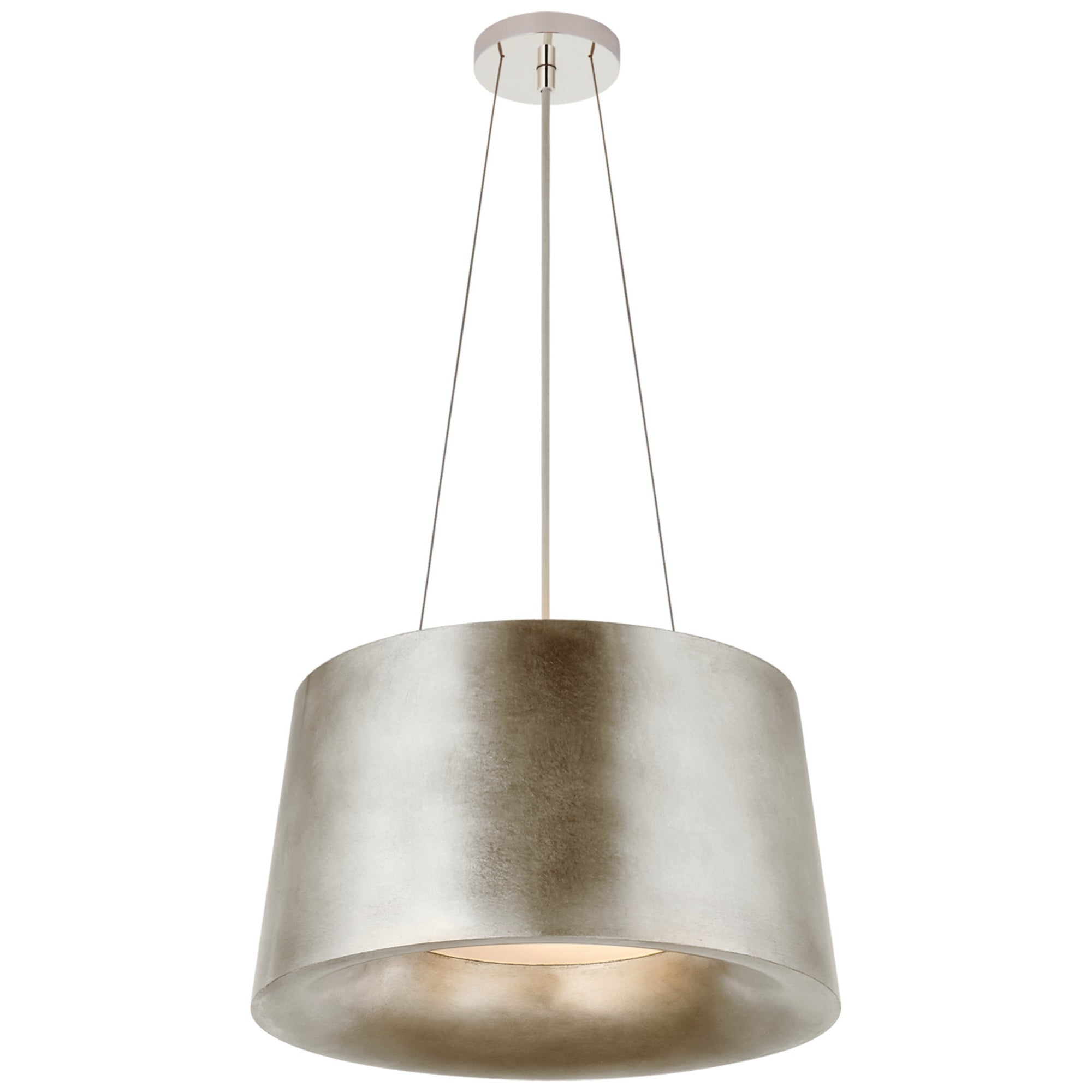 Barbara Barry Halo Small Hanging Shade in Burnished Silver Leaf Ceilin