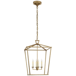 Chapman & Myers Darlana Medium Lantern in Antique- Burnished Brass