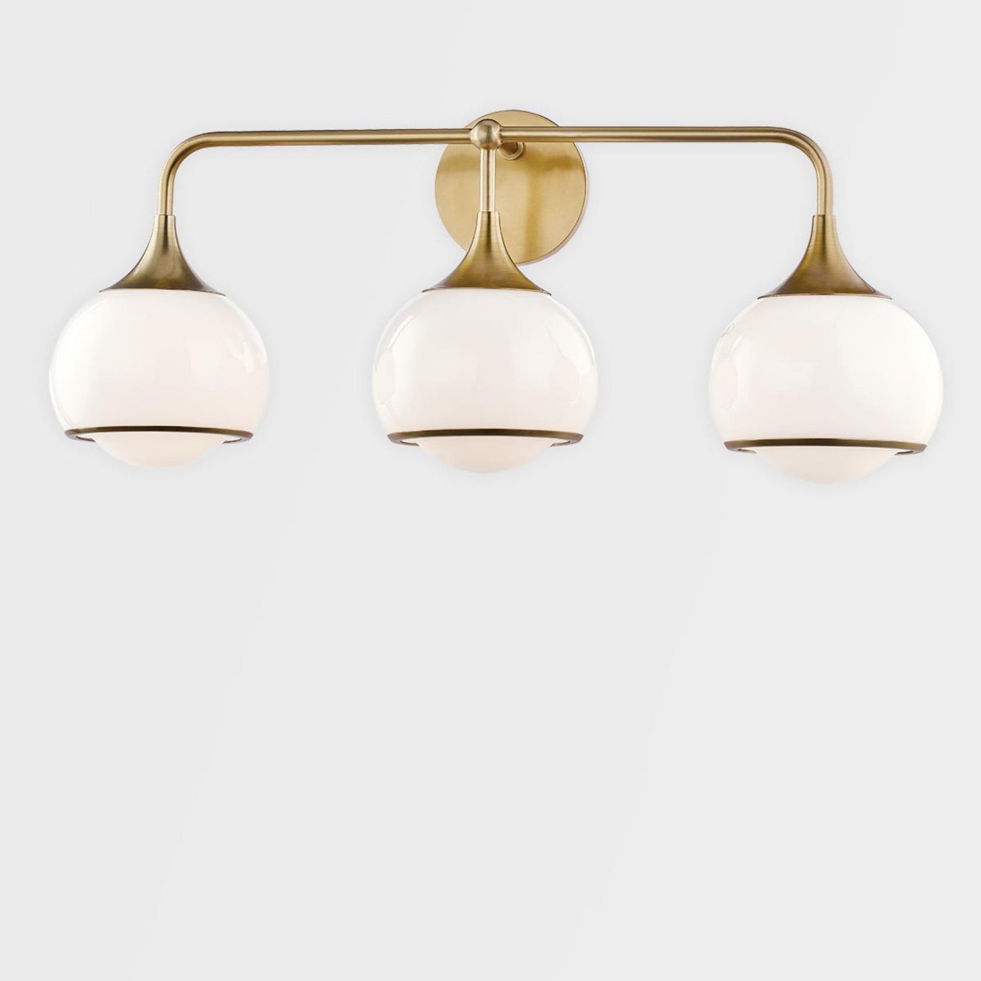 Reese 3-Light Bath and Vanity in Aged Brass 5.5L x 26.75W x 11.25H