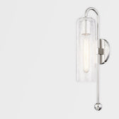 Skye 1-Light Wall Sconce in Aged Brass 4.75L x 4.75W x 19H