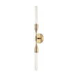 Tara 2-Light Wall Sconce in Aged Brass 4.75W x 30H