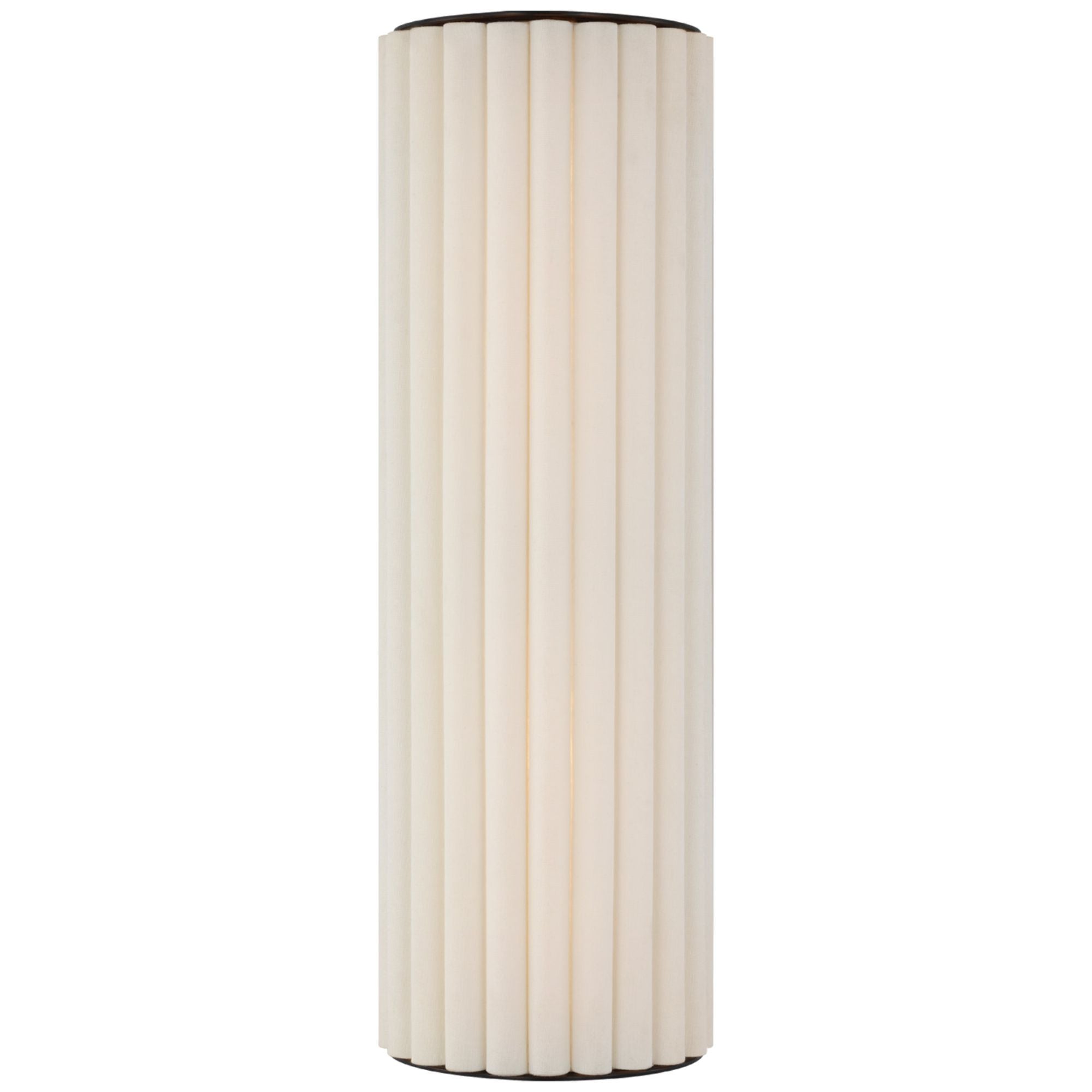 Ian K. Fowler Palati Large Tall Sconce in Bronze with Linen Shade Wall
